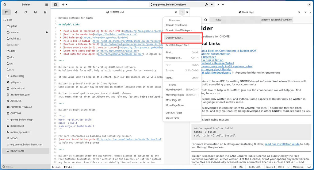 Understanding the "markdown preview" plugin - Applications - GNOME ...