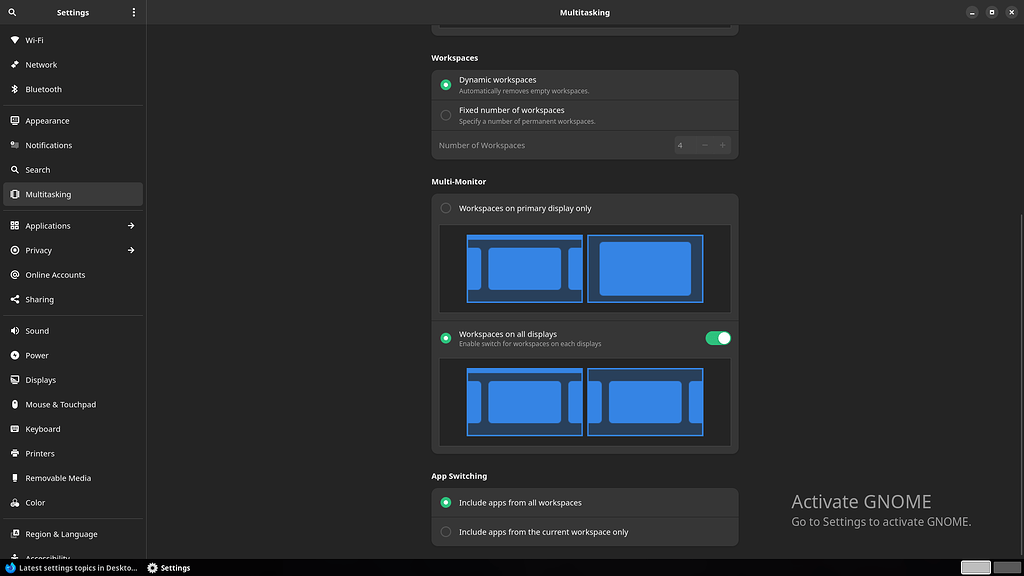 Add workspaces for each display separately - Desktop - GNOME Discourse